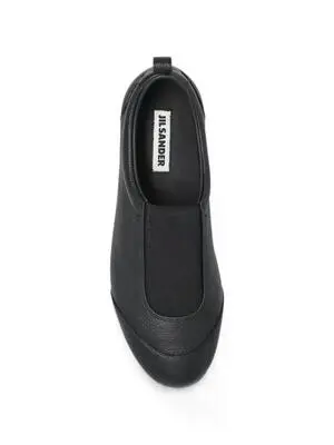JIL SANDER Etage Grainy Leather Slip-on Sneakers