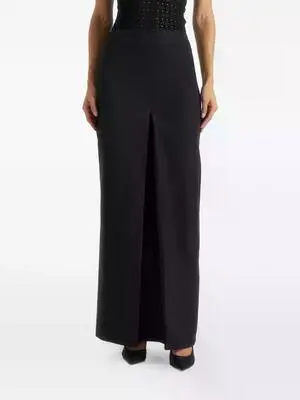Manière De Voir Regine Tailored Box-pleat Maxi Skirt - Black