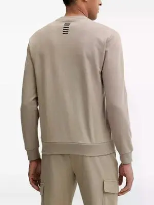 EA7 Logo-print Ribbed-trim Sweater