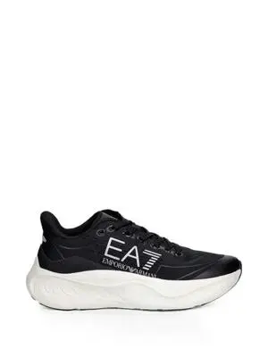 EA7 Logo-print Chunky Sole Sneakers - Black