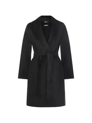 Max Mara Belted Shawl-lapel Coat - Black