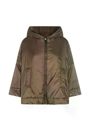 Max Mara The Cube Hooded Zip-up Coat