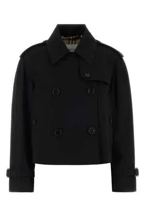 Burberry Cotton Myfair Trench Coat - Black