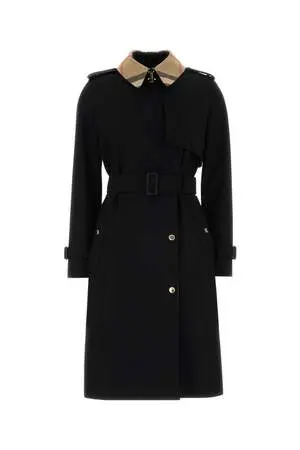 Burberry Cotton Trench Coat - Black