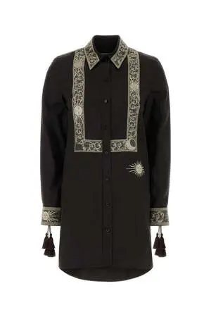 Burberry Silk Shirt Dress - Brown
