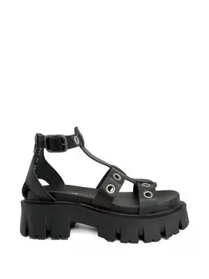ALTERCORE Platform Sandals With Eyelet Embellishment