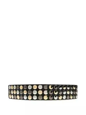 IRO PARIS Stud-embellished Leather Belt - Black