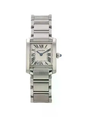 Cartier Tank Française Stainless Steel Watch - White