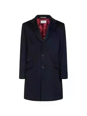 Brunello Cucinelli Single-breasted Notch-lapel Coat - Blue