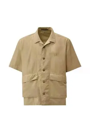 C.P. COMPANY Logo-embroidered Flap-pocket Shirt - Neutrals
