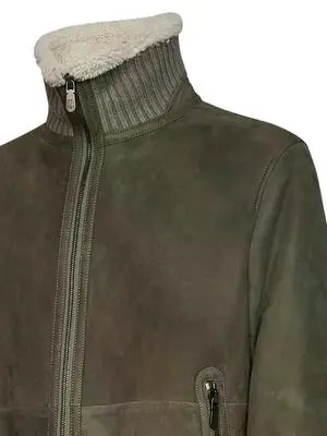 Brunello Cucinelli Shearling-lined Ribbed-knit Jacket