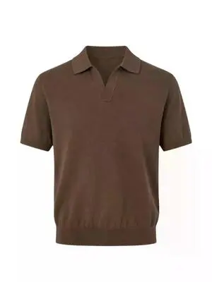 DIKTAT Fine-knit Short-sleeve T-shirt - Brown