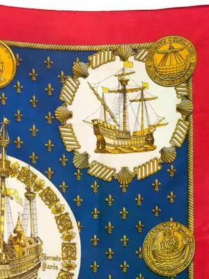 Hermès 1971 Nefs D'or Silk Scarf