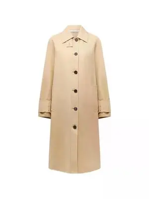 Another Tomorrow Double Face Balmacaan Coat - Neutrals