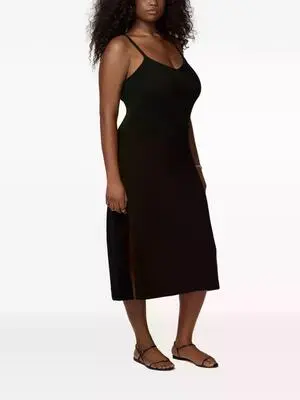 Another Tomorrow Double-strap Cashmere Slip Midi Dress