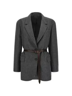 Brunello Cucinelli Belted Single-breasted Blazer