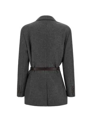 Brunello Cucinelli Belted Single-breasted Blazer