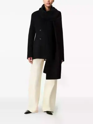 Another Tomorrow Double-breasted Scarf Coat