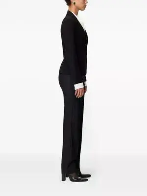 Another Tomorrow Doppio Cropped Blazer