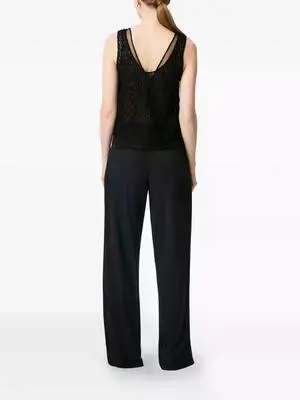 Another Tomorrow Embroidered Silk Organza Top