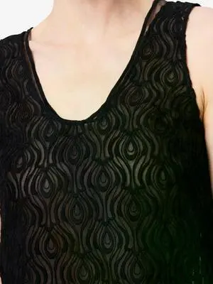 Another Tomorrow Embroidered Silk Organza Top