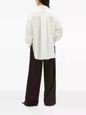 Another Tomorrow Pleated Back Shirt