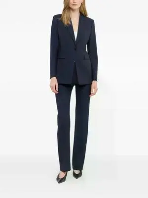 Another Tomorrow Single-button Blazer - Blue