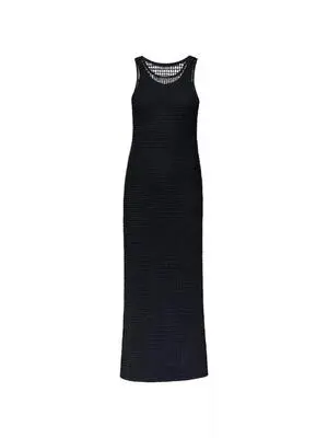 Another Tomorrow Bead-embroidered Midi Dress