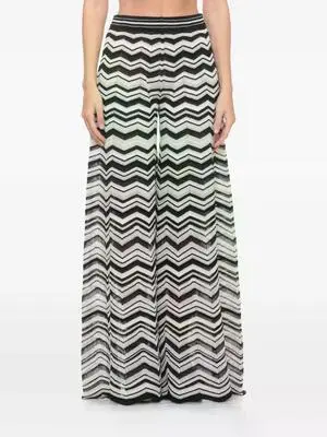D.exterior Geometric Pattern Lurex Detail Palazzo Pants