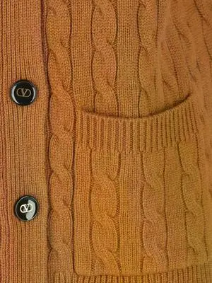 Valentino Garavani Cashmere Cable Knit Belted Cardigan