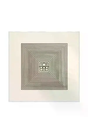 TOTEME Monogram Silk Scarf - Neutrals