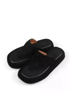 SALONDEJU Suede Platform Sandals