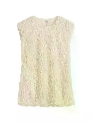 TOTEME Feathered-jersey Sleeveless Top