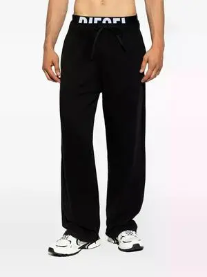 DIESEL® Cotton Sweat Trousers With Logo Waistband