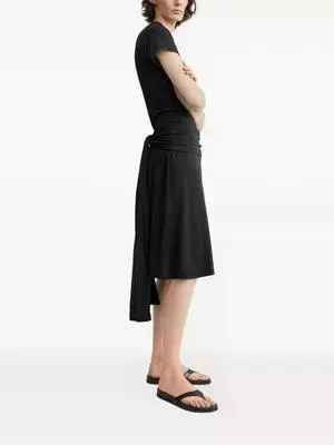 TOTEME Tie-waist Jersey Shorts - Black