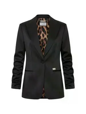 Philipp Plein Cady Ruched-sleeve Blazer - Black