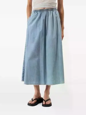 American Vintage Elasticated Denim Long Skirt