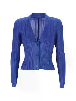 Issey Miyake Pleated V-neck Sweater
