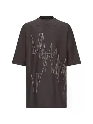 MONCLER + RICK OWENS Graphic Print T-shirt - Brown