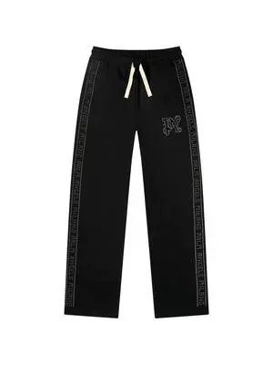 Palm Angels Logo Stripe Trousers - Black