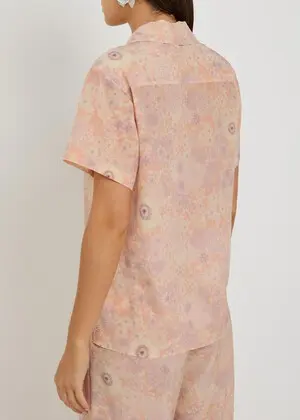 Chloé Floral Print Silk Shirt - Pink