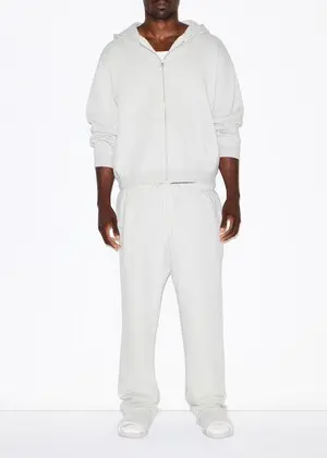 SKIMS Relaxed Cotton-blend Zip-up Hoodie