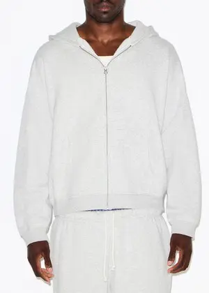 SKIMS Relaxed Cotton-blend Zip-up Hoodie