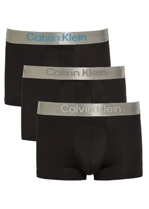 Calvin Klein Brushed Stretch-microfibre Trunks - Black