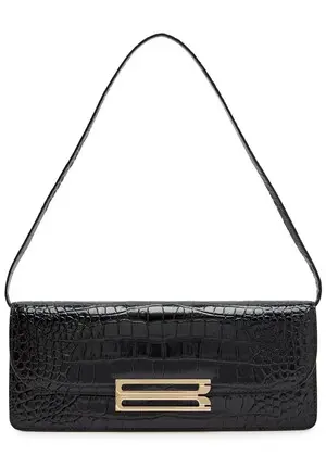 Victoria Beckham Croc Effect Shoulder Bags