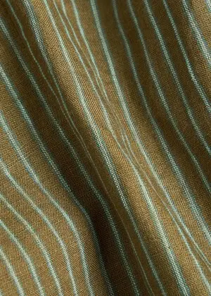 Staud Corso Striped Linen Halterneck Top
