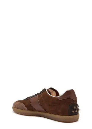 TOD'S Panelled Nubuck Sneakers - Brown