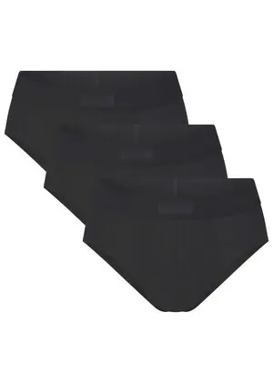 SKIMS Cotton-blend Briefs - Black