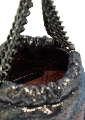 Stella McCartney Falabella Mini Drawstring Tote Bag - Navy