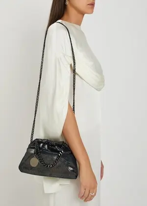 Stella McCartney Falabella Mini Drawstring Tote Bag - Navy